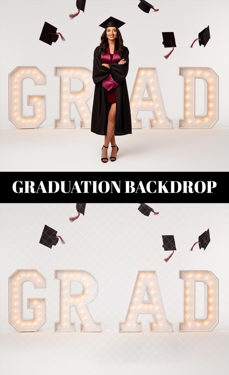 50 Graduation Digital Backdrops, Class of 2026 Backgrounds, Light up ...