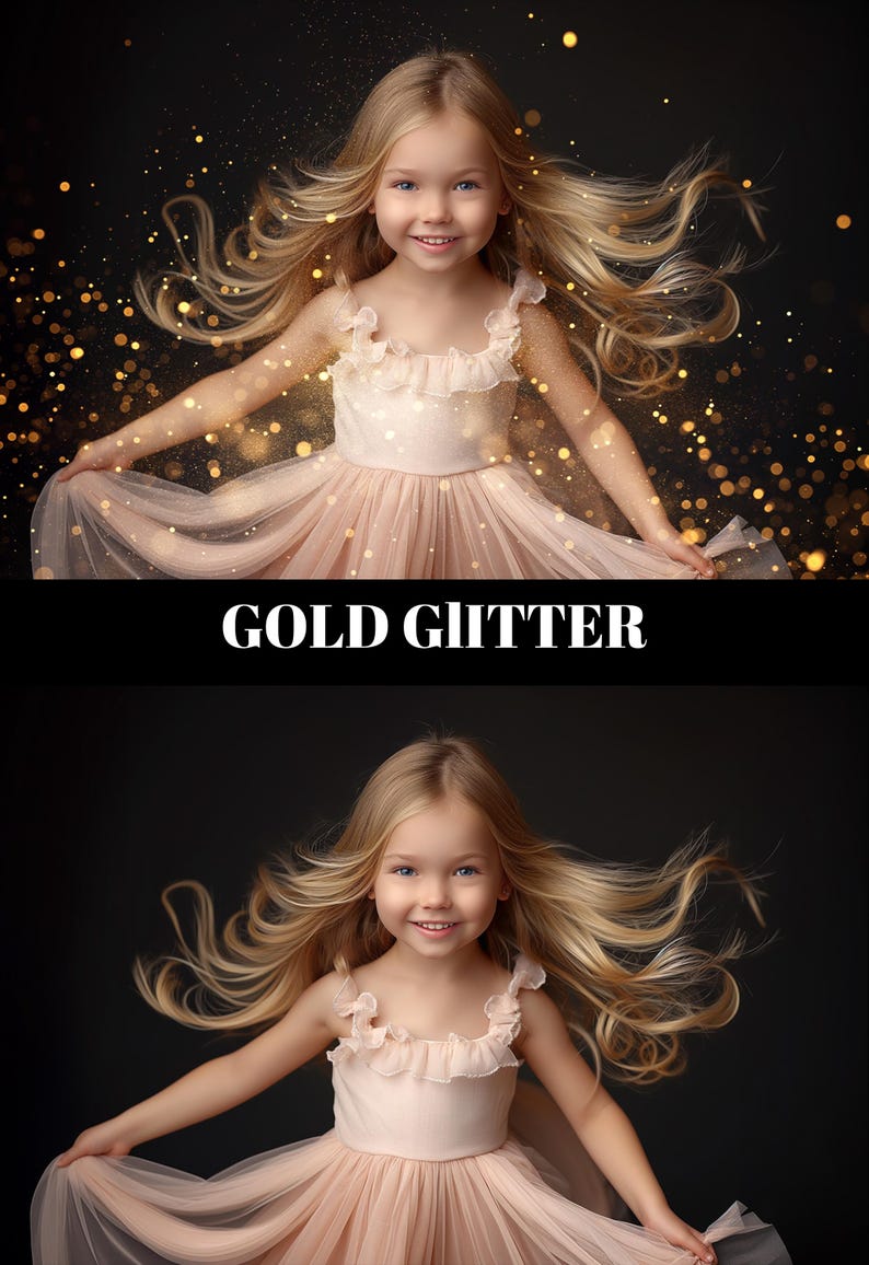 65 GOLD GLITTER Digital Overlays Glitter Dust Overlay Blowing Gold ...