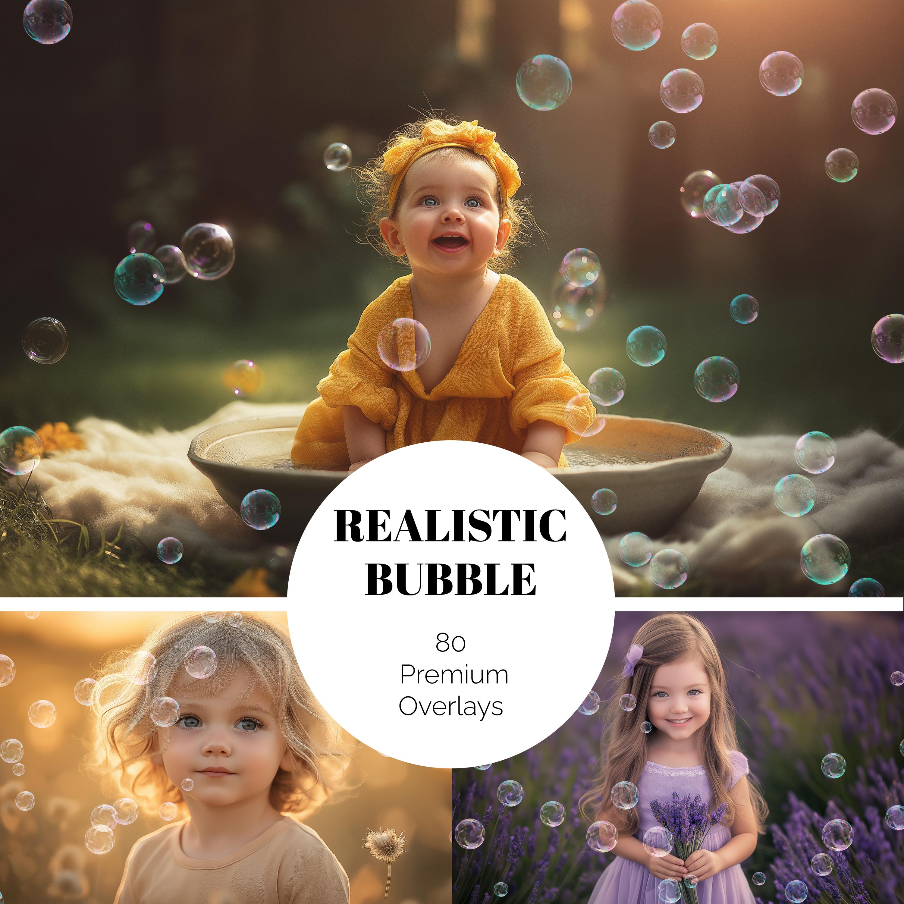 80 Realistic Soap Bubble Digital Overlays Floating Bubbles Overlay ...