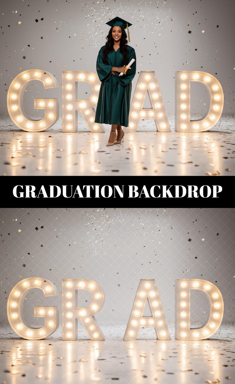 50 Graduation Digital Backdrops, Class of 2026 Backgrounds, Light up ...