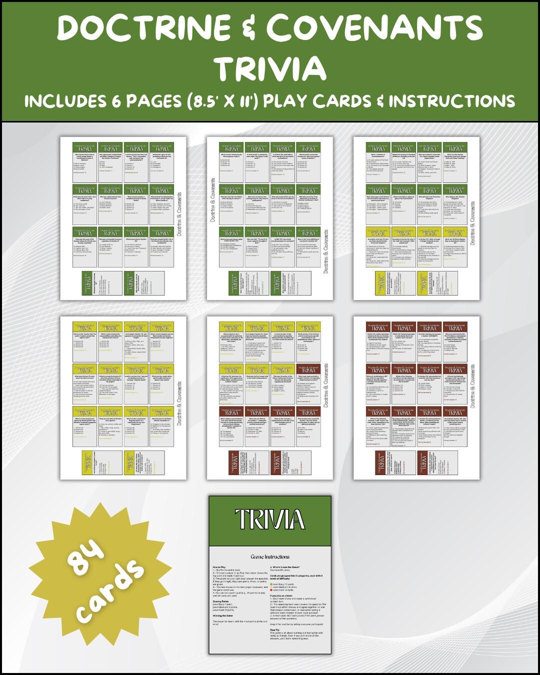 Doctrine and Covenants Trivia Game – 2025 Come Follow Me Resource - LDS ...