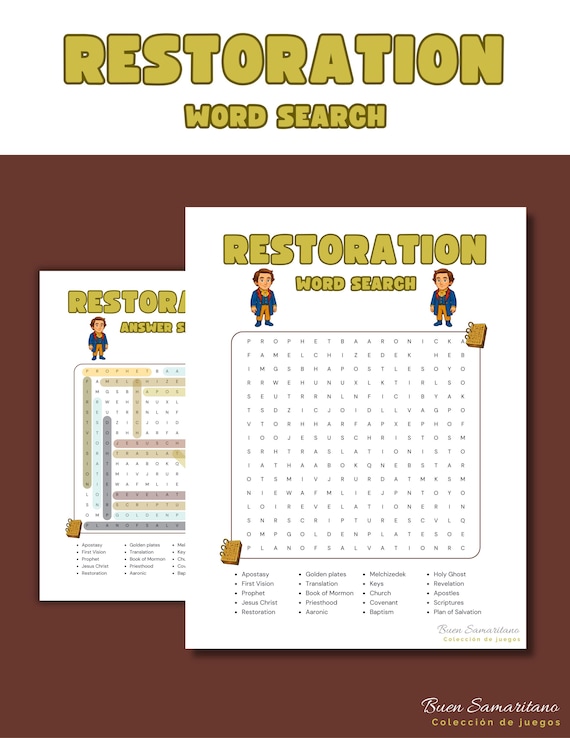 Restoration Word Search