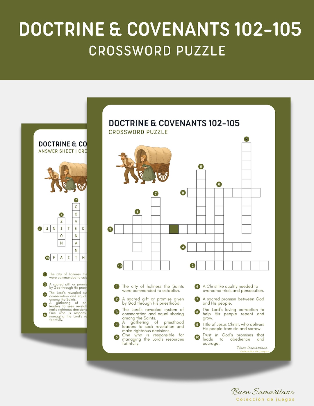 Doctrine and Covenants 102–105 Crossword Puzzle | LDS Come Follow Me ...