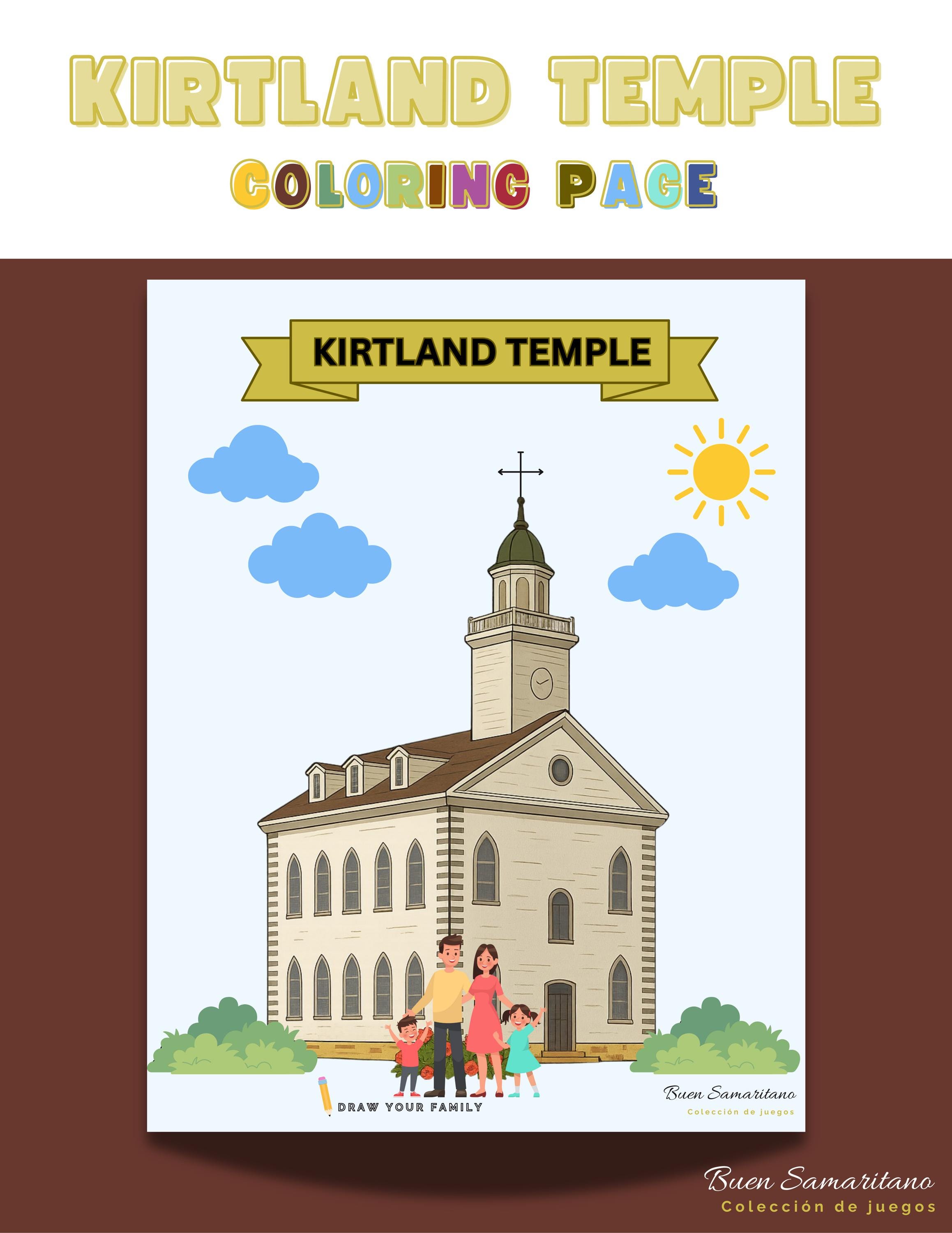 Kirtland Temple LDS Coloring Printable Sheet | Latter-day Saints Temple ...