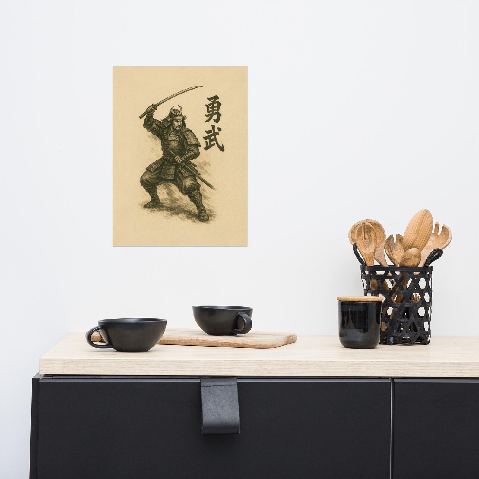 Japanese "yu-bu" Samurai Bushi Poster Cool, Cute, Japan, Japanese Art ...
