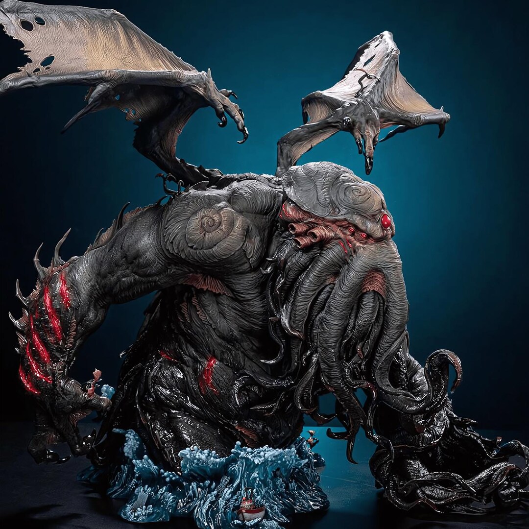 Cthulhu 3D Print File: Eldritch Sea God Statue - Tentacle Diorama (STL ...