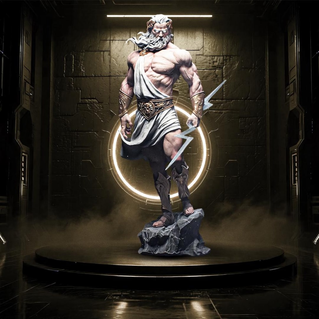 Zeus – Greek Mythology 3D STL Print File | Fanart God of Thunder Statue ...