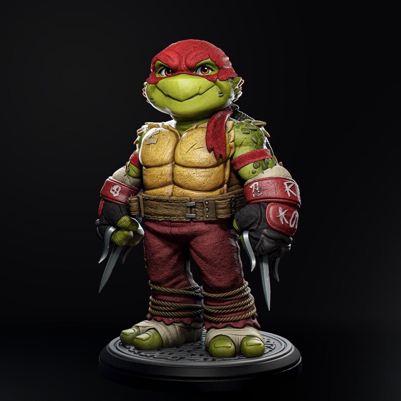 Raphael STL Statue | TMNT Fanart 1/6 Scale 3D Print Figure (pre ...