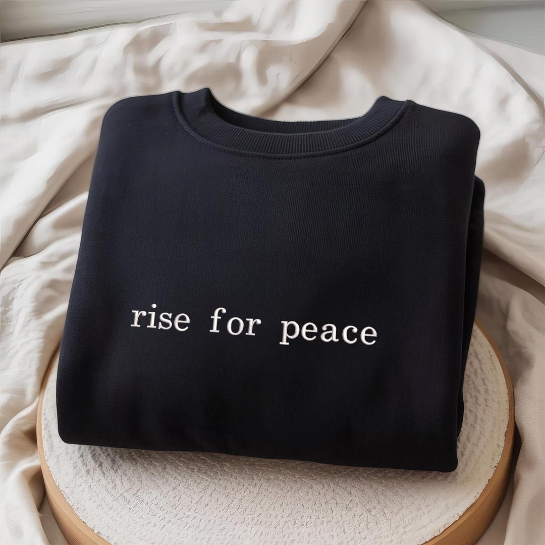 Embroidery Design File: Rise for Peace Embroidery - Peace Statement ...