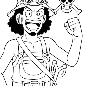 One Piece Coloring Pages to Print – Luffy, Nami, Usopp, Chopper & Sanji ...