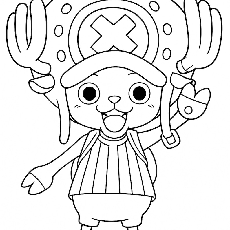 Tony Tony Chopper One Piece Coloring Pages to Print | Manga Coloring ...