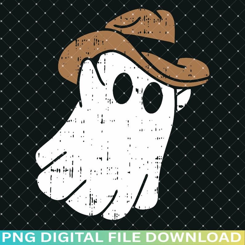 Cowboy Ghost PNG, Funny Halloween Costume Boo Spirit Design, Cute ...