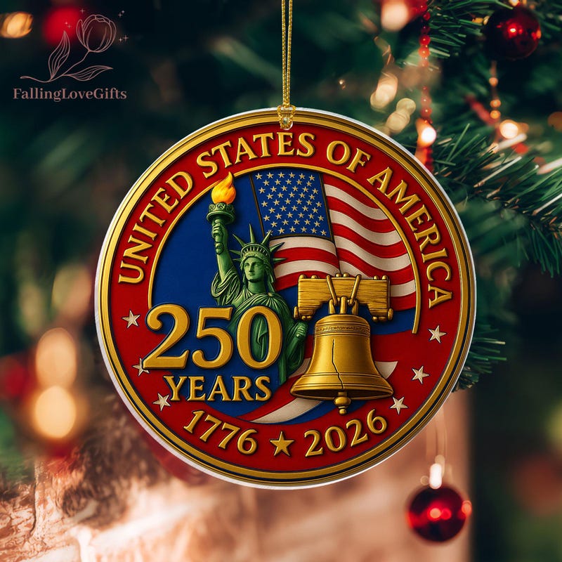250th Usa Anniversary Christmas Ornament - Etsy