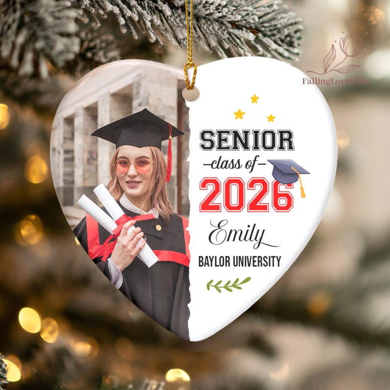 Personalized Graduation 2026 Photo Ornament, Class of 2026, Senior ...