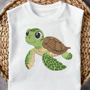 Turtle Embroidery Design, Cute Baby Turtle Machine Embroidery Design ...