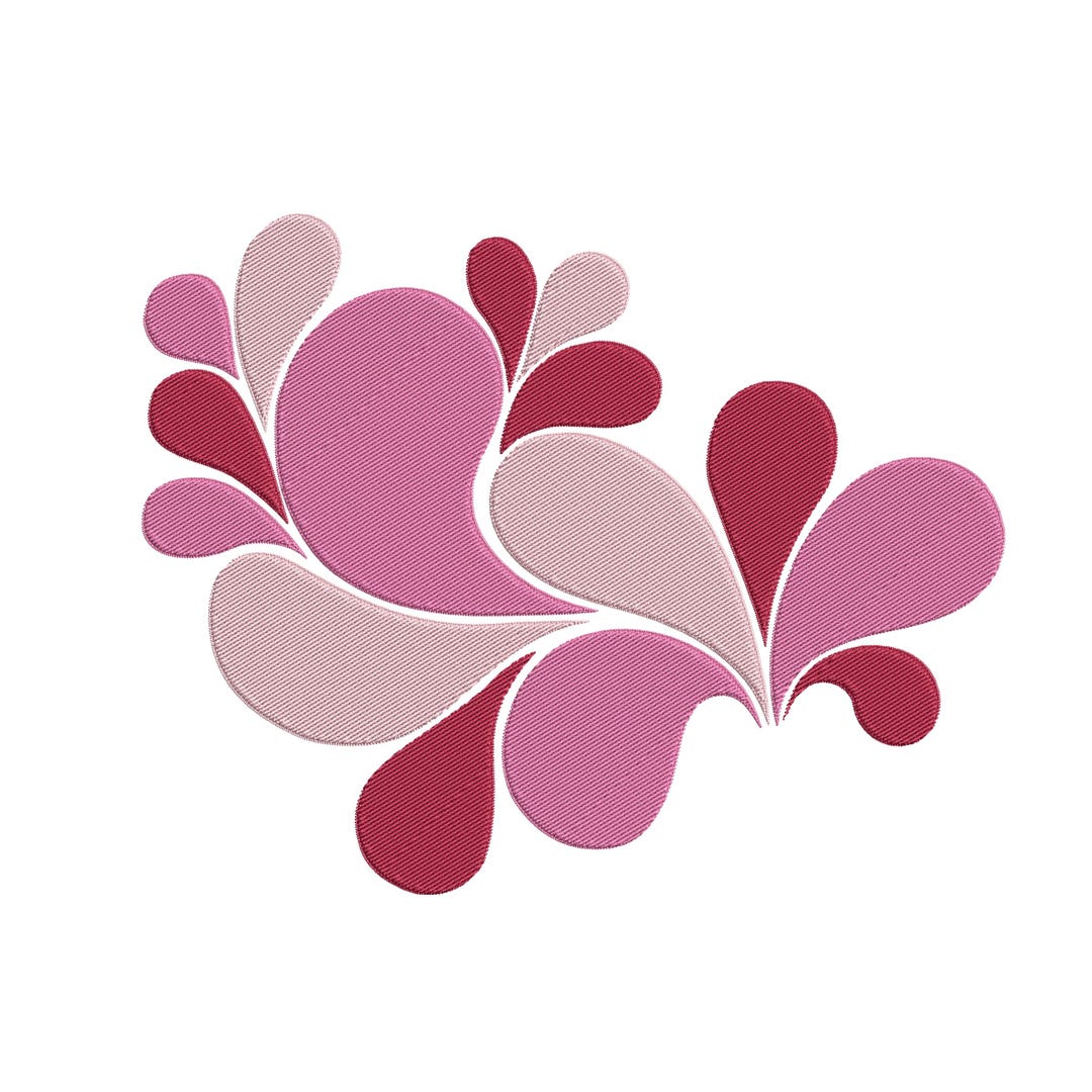 Floral Embroidery Design, Artistic Element From Leaves Machine ...