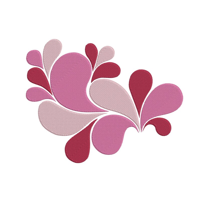 Floral Embroidery Design, Artistic Element From Leaves Machine ...