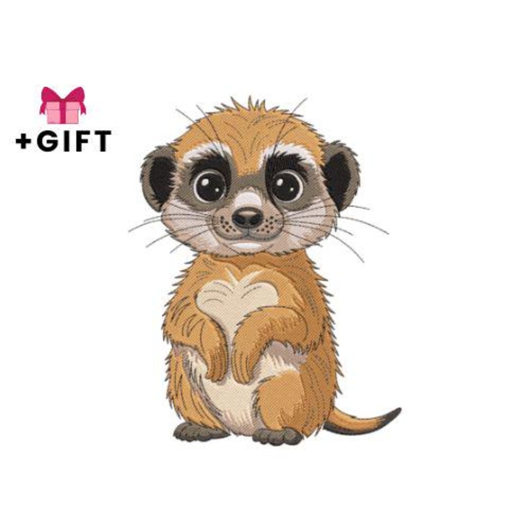 Animals Embroidery Design, Cute Meerkat Machine Embroidery Design ...