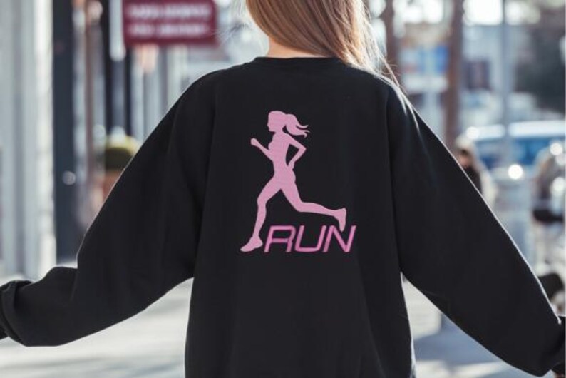 Running Embroidery Design, Run Girl Machine Embroidery File, Instant ...