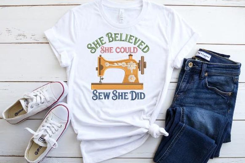 Sewing Embroidery Design, "sew She Did" Quote Machine Embroidery Design ...