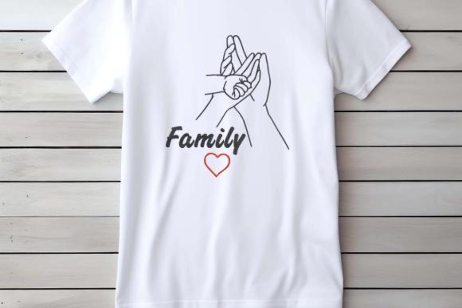 Family Embroidery Design, Linear Parent and Child Hands, Family Love ...