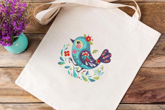 Bird Embroidery Design, Cute Flower Bird Machine Embroidery Design ...