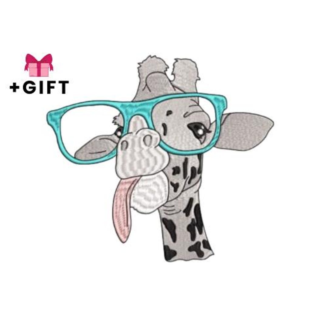 Giraffes Embroidery Design, Funny Giraffe Machine Embroidery Design ...