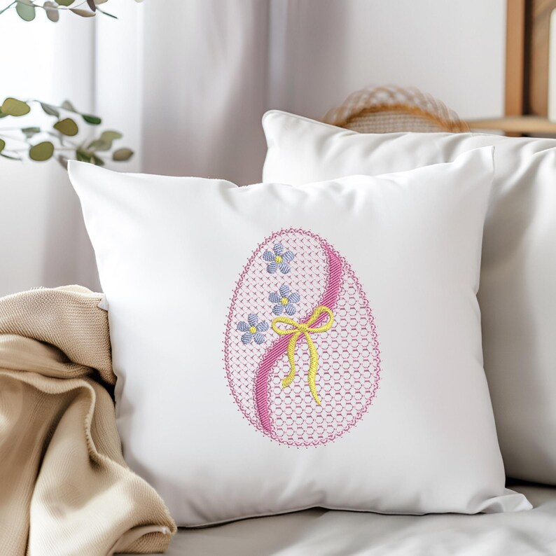 Eggs Embroidery Design, Easter Egg Lace Machine Embroidery File ...