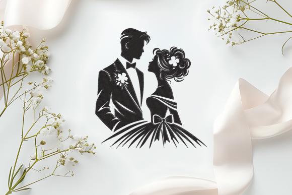 Wedding Embroidery Design, Romantic Marriage Couple, Wife and Husband ...