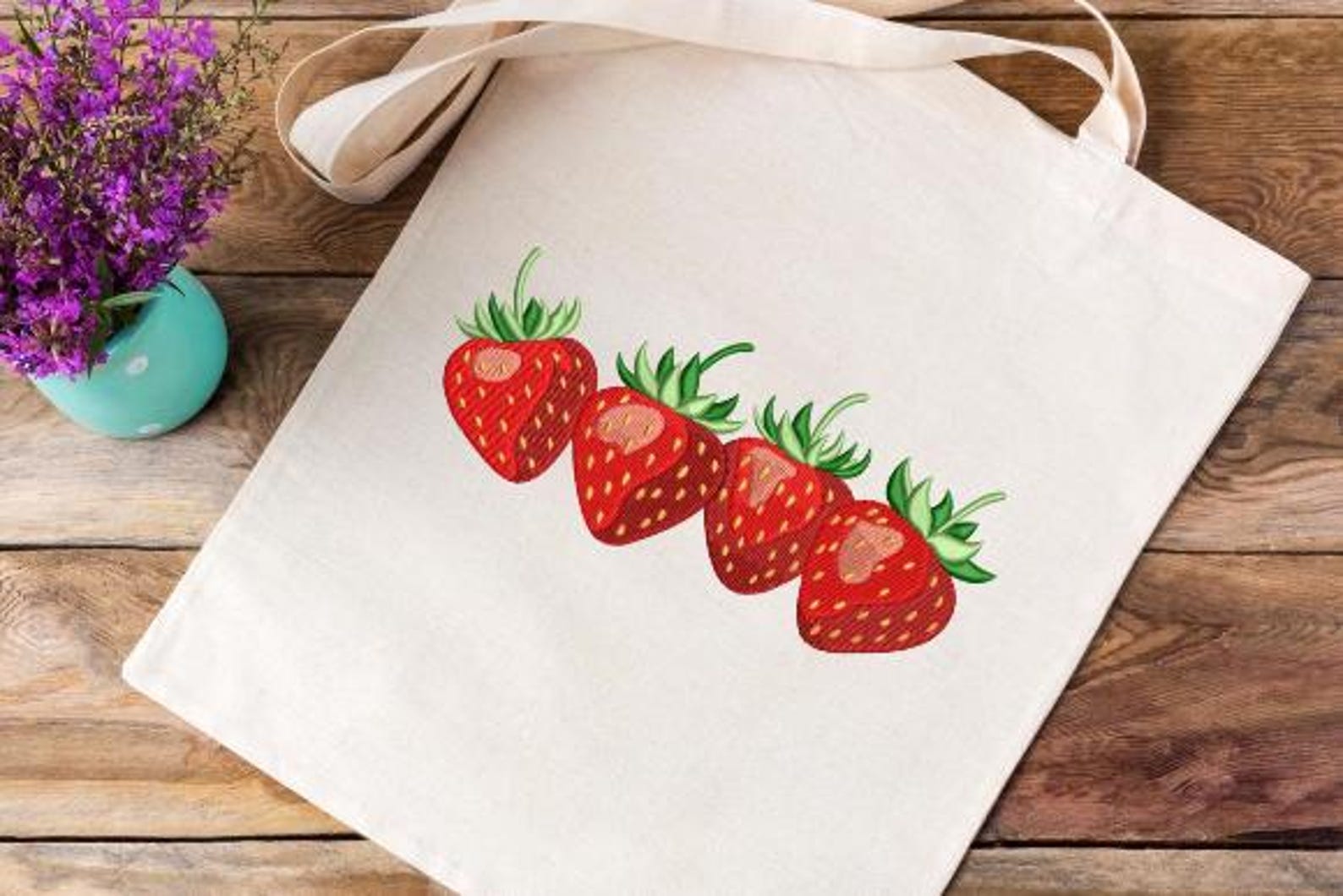 Berry Embroidery Design, Strawberry Fruit Machine Embroidery Design ...