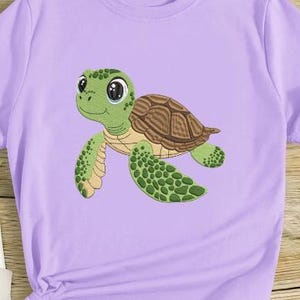 Turtle Embroidery Design, Cute Baby Turtle Machine Embroidery Design ...