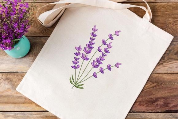 Lilac Flowers Embroidery Design, Beautiful Lavender Flower Machine ...