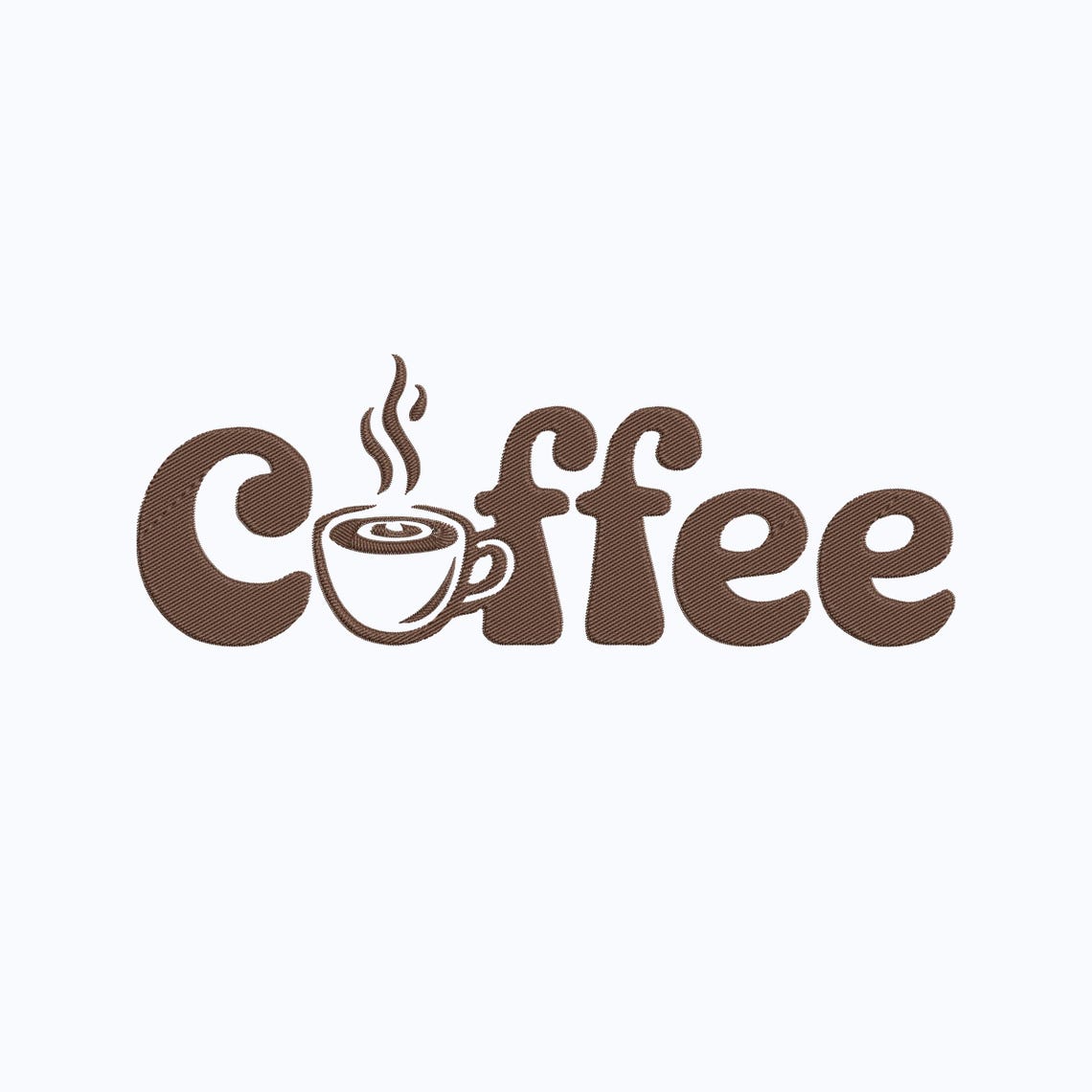 Kitchen Embroidery Design, Brown Coffee Title With Cup Machine ...
