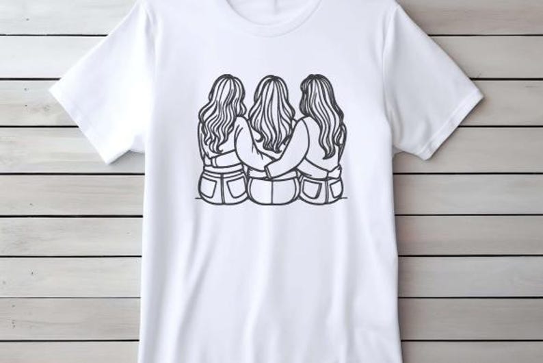 Friendship Embroidery Design, Linear Three Best Friends Machine ...