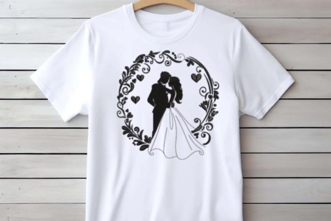 Wedding Embroidery Design, Romantic Wedding Couple Machine Embroidery ...