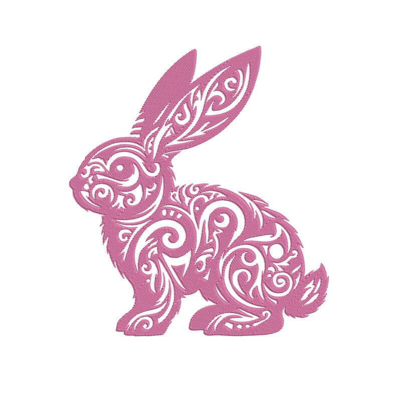 Rabbit Embroidery Design Kit - 5 Bunny Machine Embroidery Designs Set ...