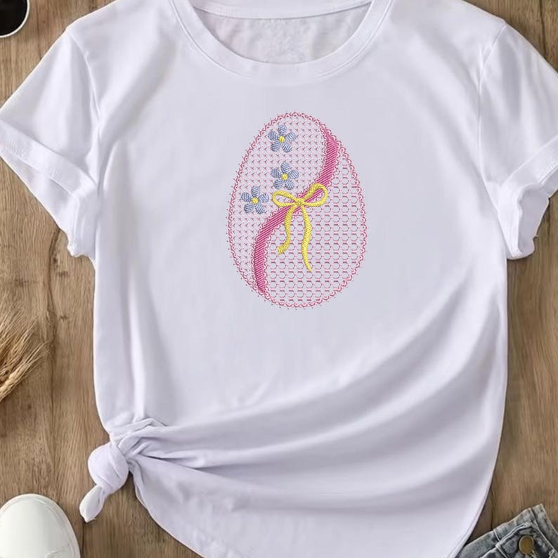 Eggs Embroidery Design, Easter Egg Lace Machine Embroidery File ...