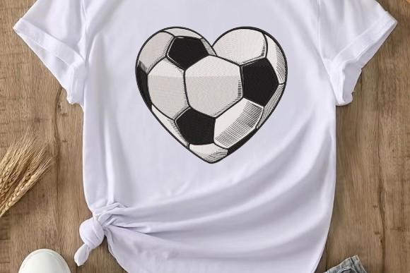 Heart Soccer Ball Machine Embroidery Design - Football Love,soccer ...
