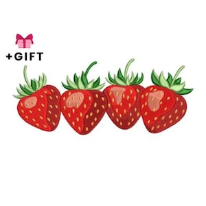 Berry Embroidery Design, Strawberry Fruit Machine Embroidery Design ...