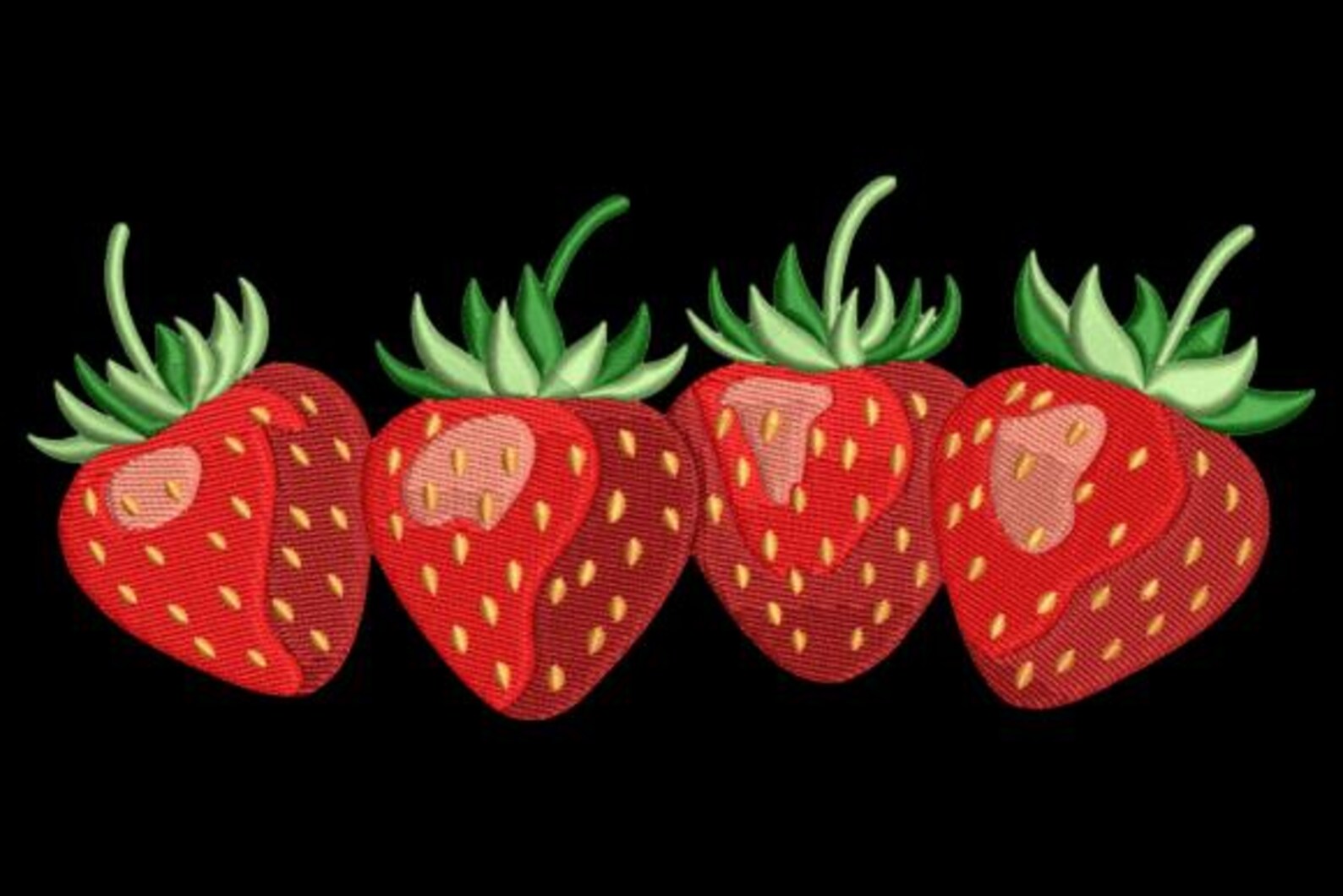 Berry Embroidery Design, Strawberry Fruit Machine Embroidery Design ...