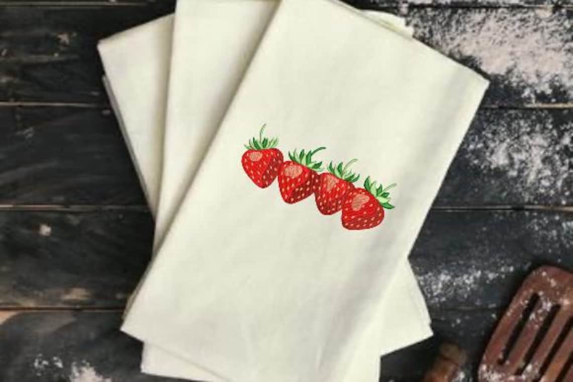 Berry Embroidery Design, Strawberry Fruit Machine Embroidery Design ...