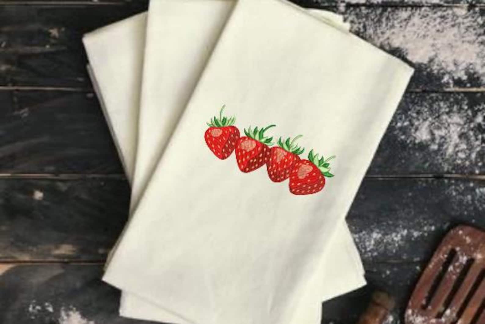 Berry Embroidery Design, Strawberry Fruit Machine Embroidery Design ...