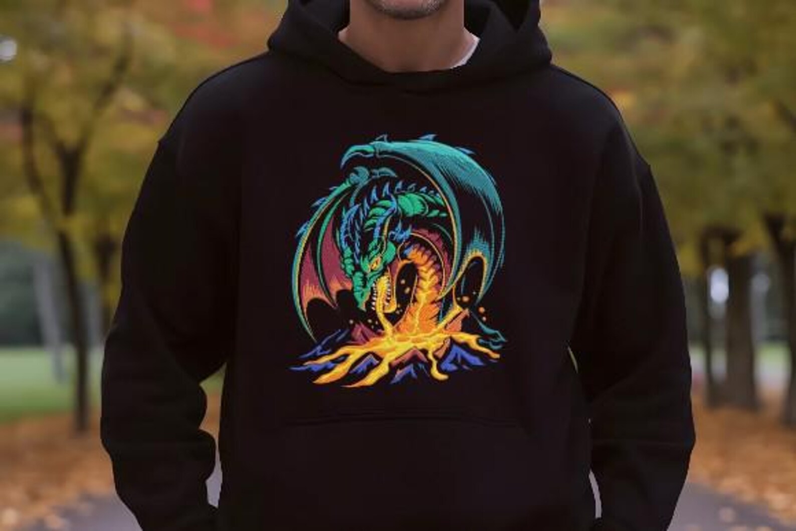 Vibrant Rainbow Dragon Machine Embroidery Design - Fierce Angry Dragons ...