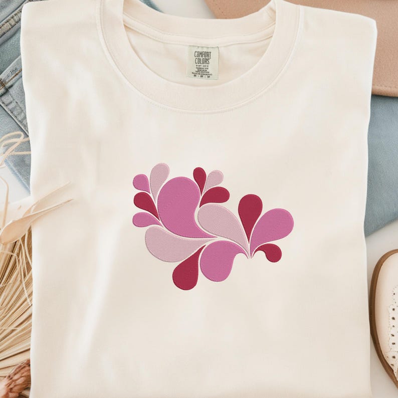 Floral Embroidery Design, Artistic Element From Leaves Machine ...