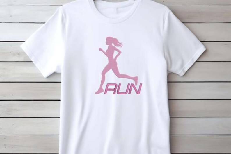 Running Embroidery Design, Run Girl Machine Embroidery File, Instant ...