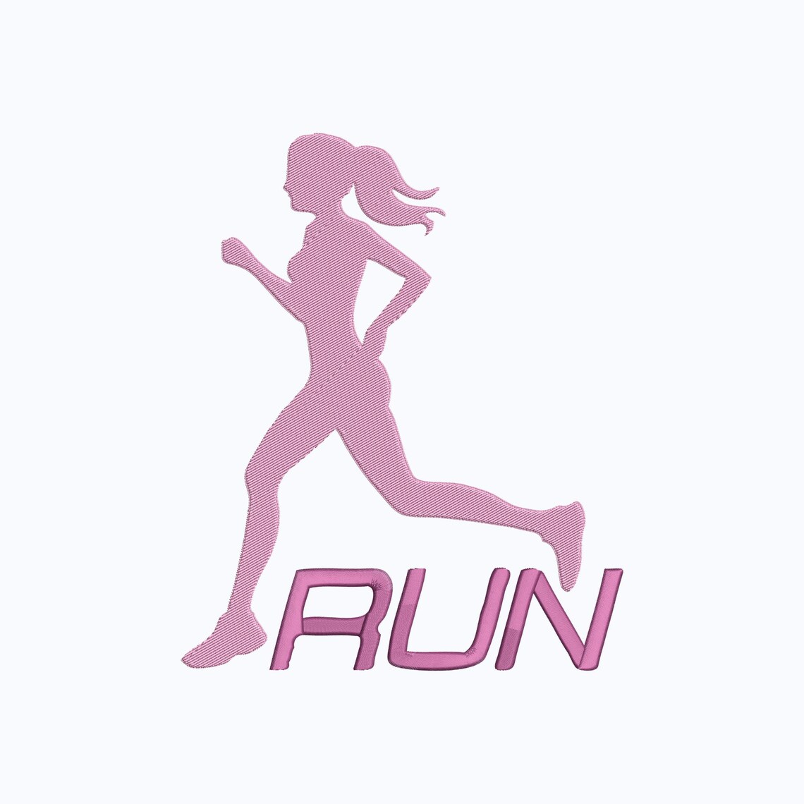 Running Embroidery Design, Run Girl Machine Embroidery File, Instant ...