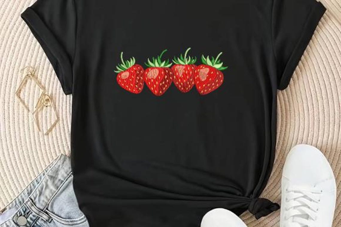 Berry Embroidery Design, Strawberry Fruit Machine Embroidery Design ...
