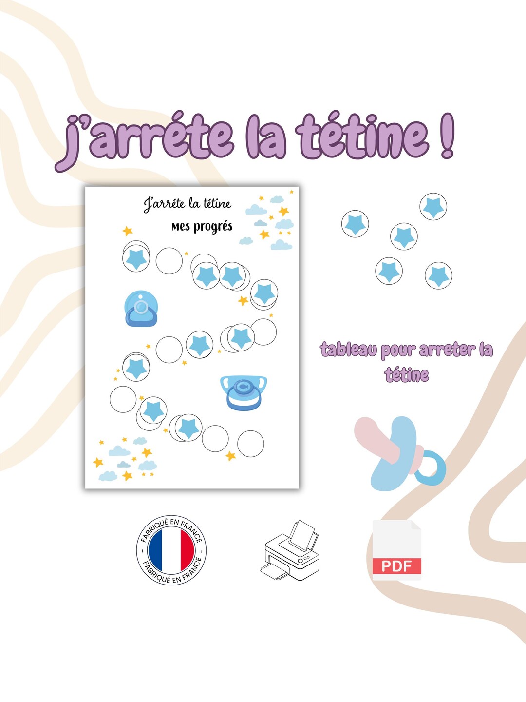 Pacifier-stopping Chart – Printable | Fun Visual Aid | Positive ...