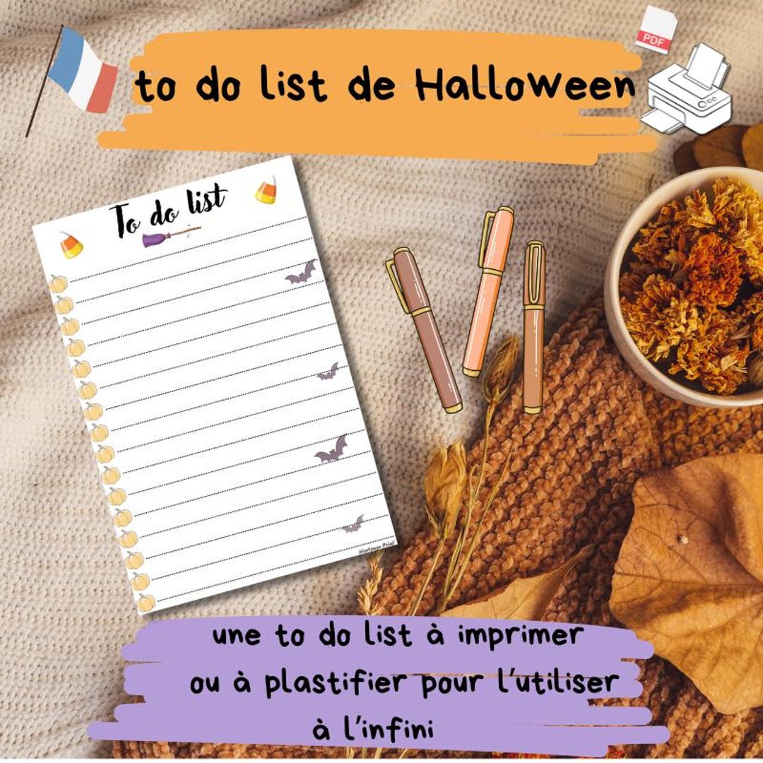 Printable Halloween to Do List – A4 Organization, PDF Planner ...