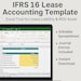IFRS 16 Lease Accounting Excel Template | Lease Liability & ROU Asset ...